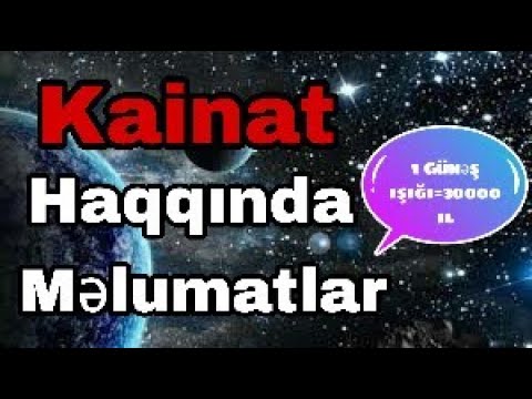 Kainat haqqında maraqlı məlumatlar.