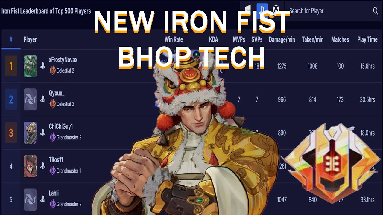 HOW THE RANK 1 IRON FIST BHOPPED/SURFED TO CELESTIAL: IRON FIST BHOP ...