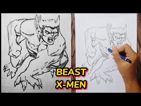 How To Draw Beast From X- Men| X-Men - YouTube