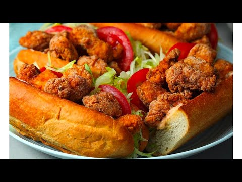 Po'boy sandwich | Chicken po'boy sandwich || Fried chicken po'boy ...