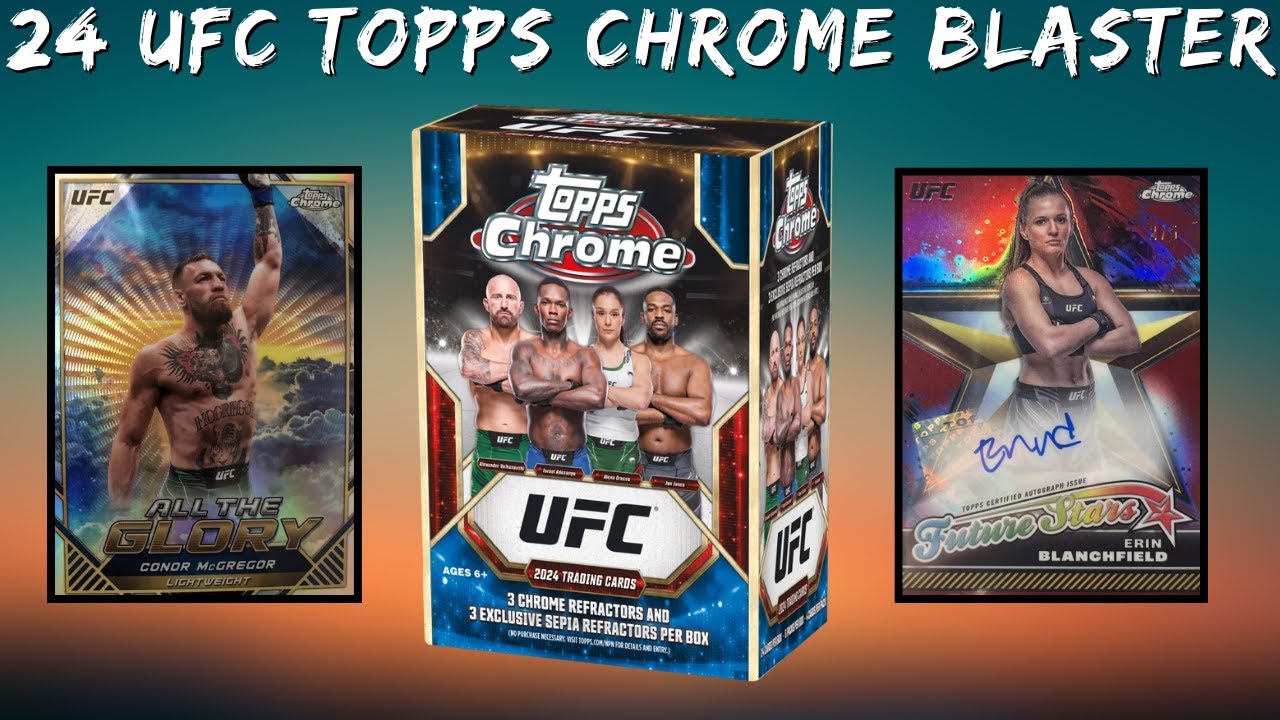 2024 UFC Topps Chrome Blaster. HUGE RED /5 AUTO - YouTube