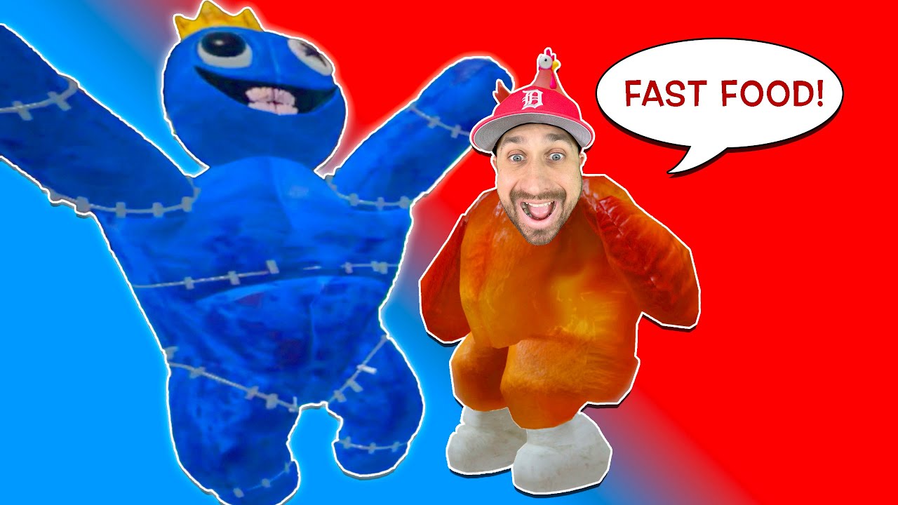 Playing Hungry Rainbow Friends, But As Food! - YouTube