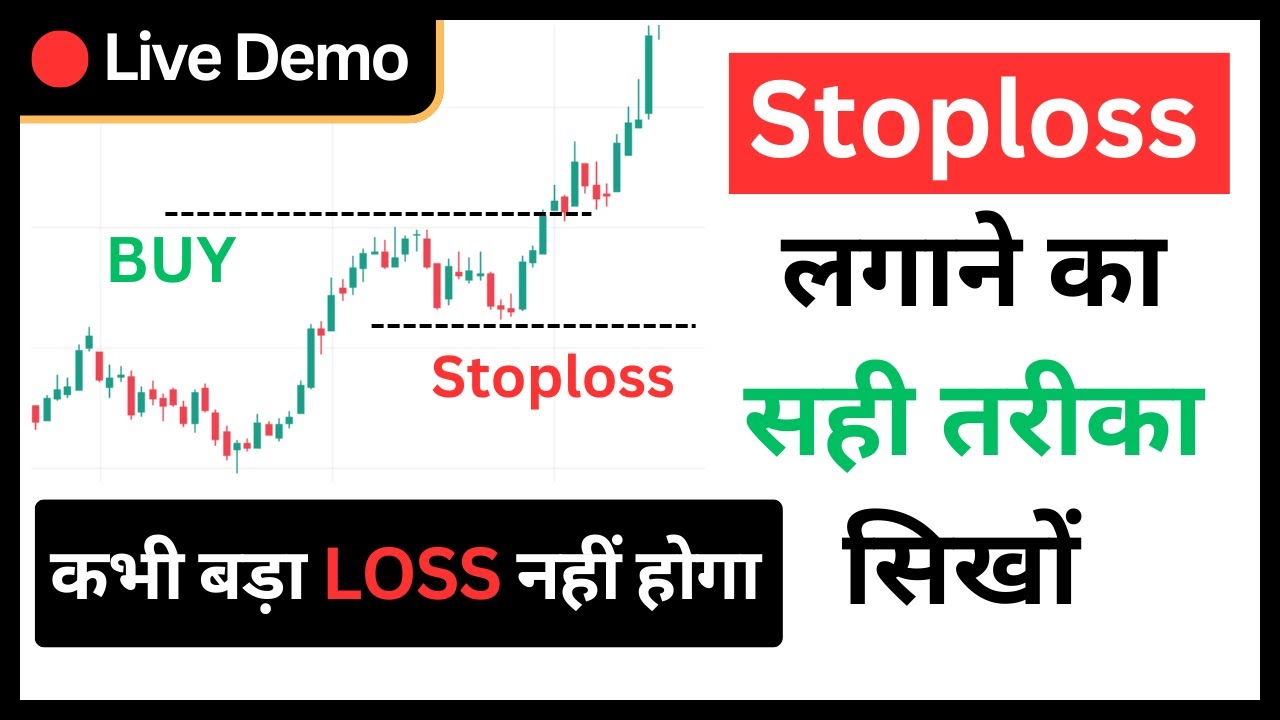 How to place Stoploss correctly? | 🔴 Live Demo | Stop loss kaise lagaye ...