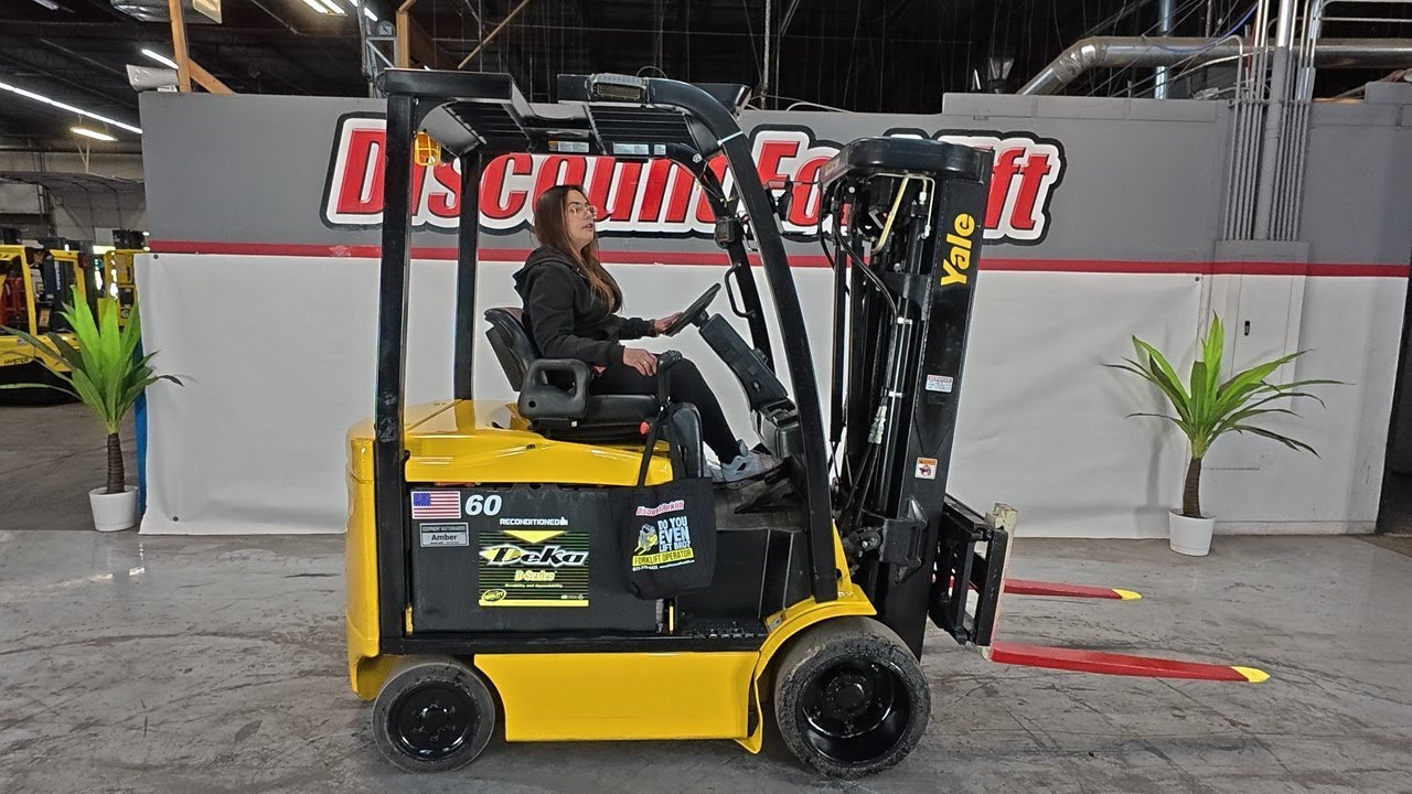 YALE ERC060VG 6,000lb Electric #610R - Forklift for Sale - YouTube