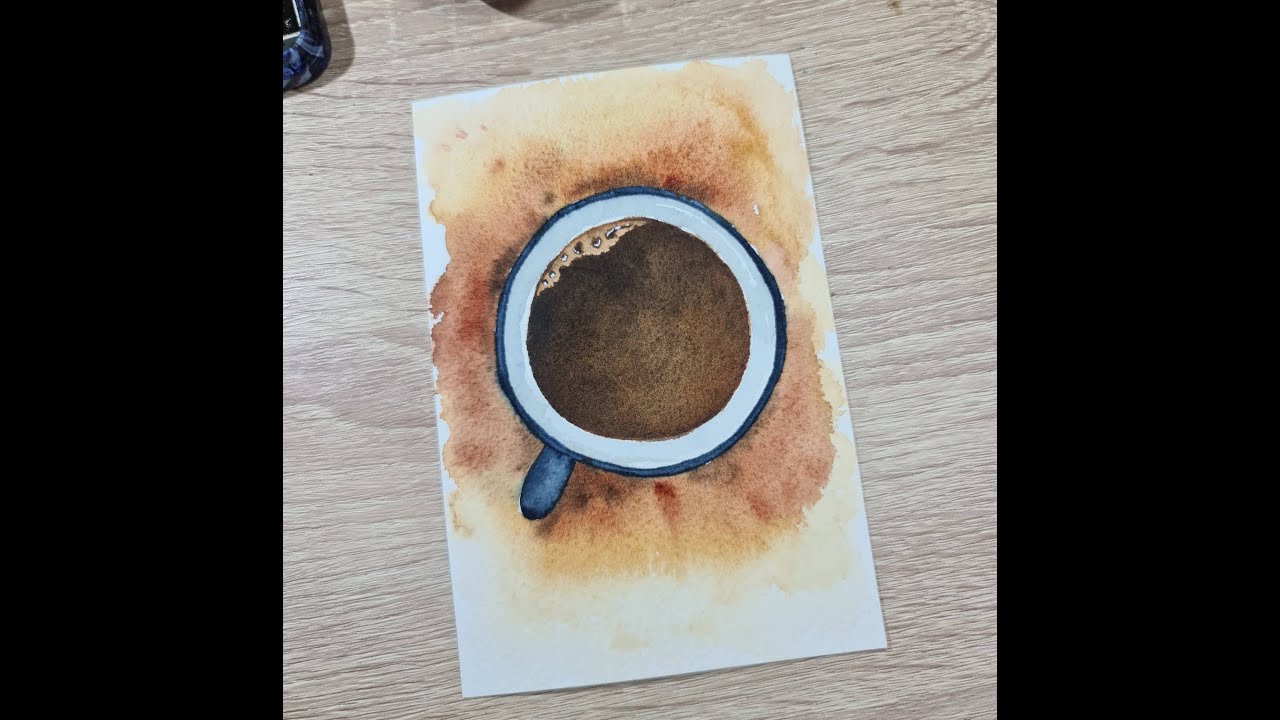 Watercolor Cup of Coffee Process Video from Emma Lefebvre's YouTube ...