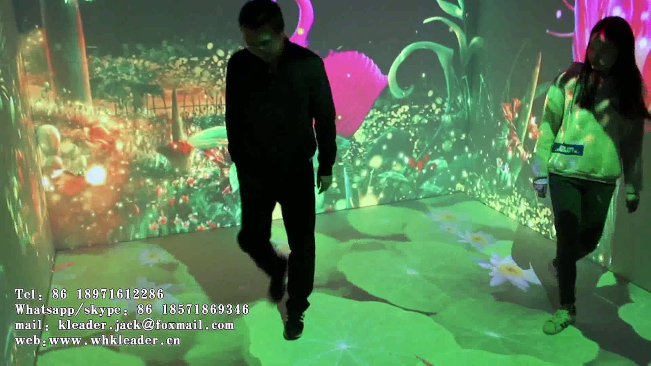 Immersive interactive projection wall projection game forest ...
