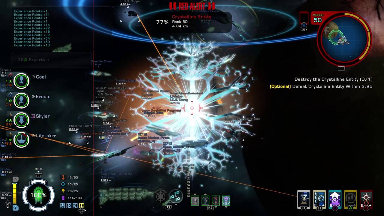 Star Trek Online - Crystalline Entity battle - YouTube