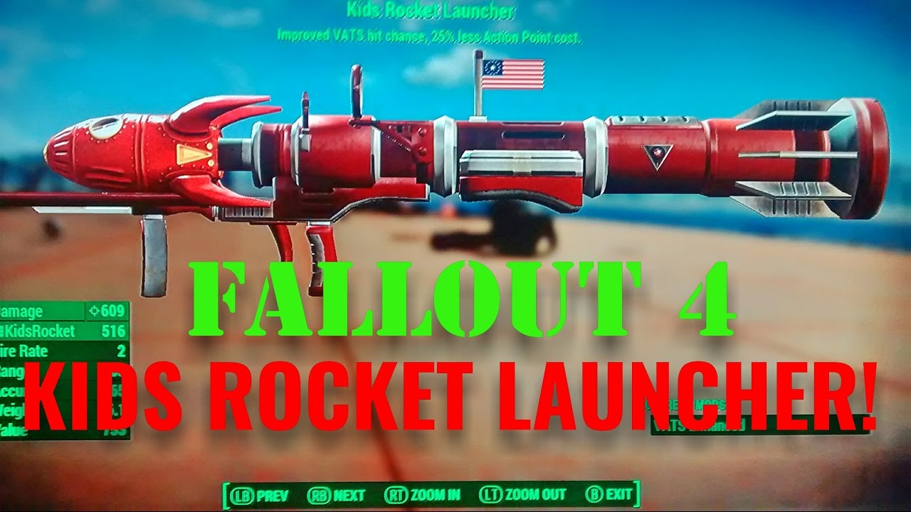Fallout 4 - Kids Rocket Launcher MOD - YouTube