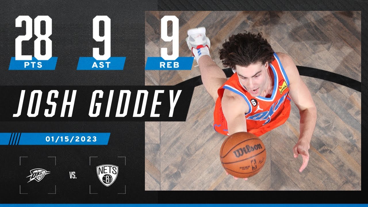 Highlights: Josh Giddey ties career-high 28 points, flirts with triple ...