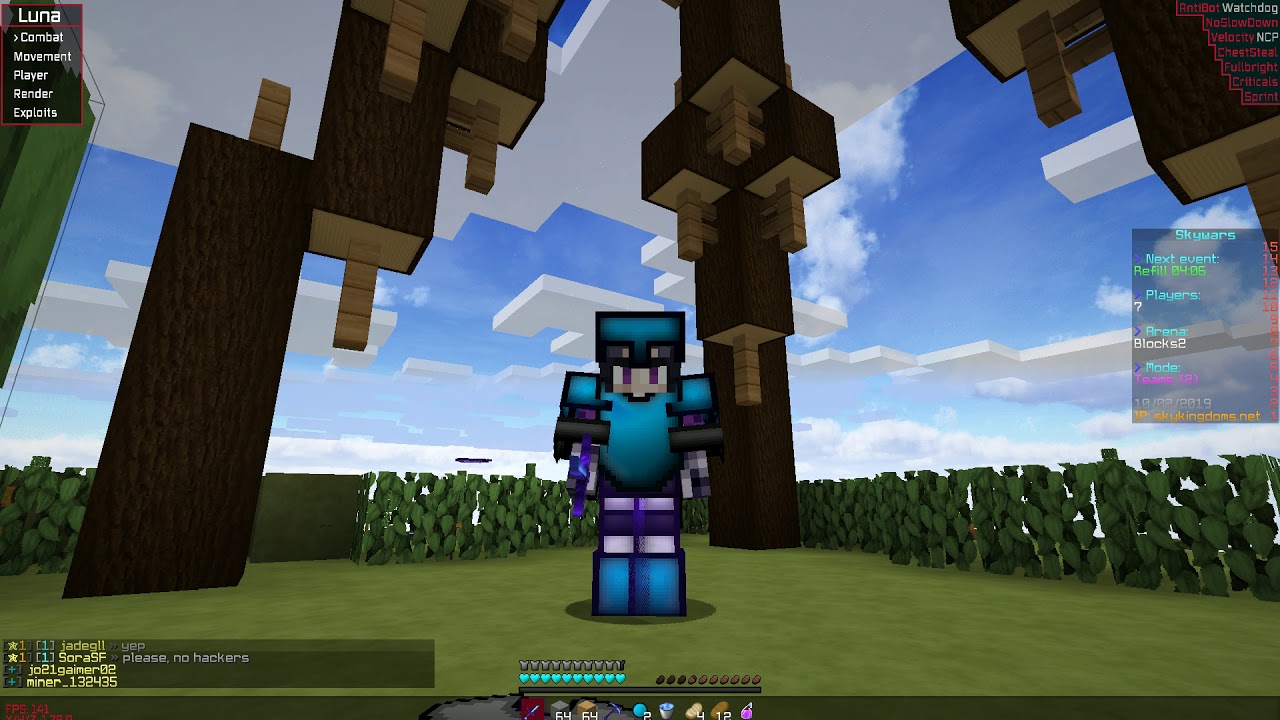 LUNA HACKED CLIENT B9 | DOWNLOAD - Minecraft! By COSMOS! - YouTube