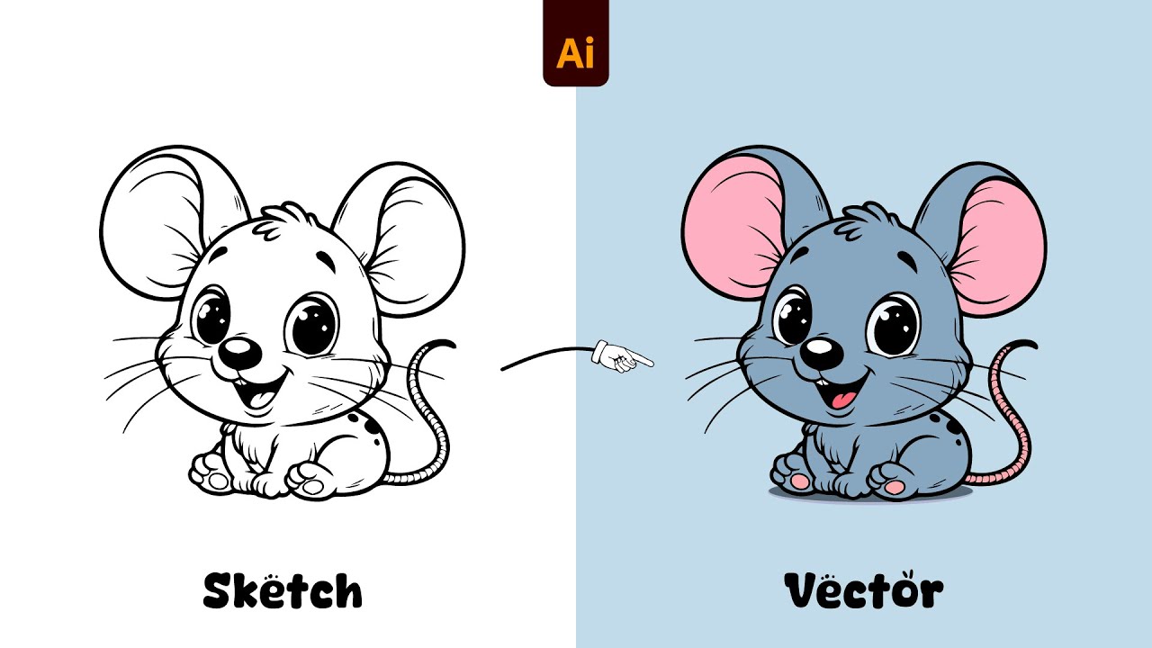 How To Create Sketch To Vector Illustration | Adobe Illustrator ...