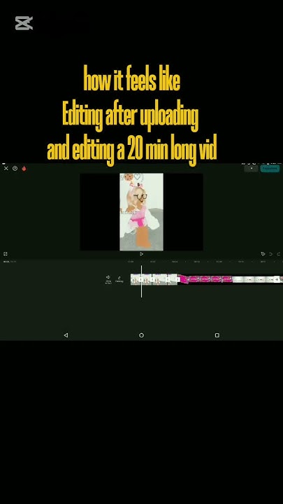 How it feels like to edit after uploading and editing a 20 min long vid - YouTube