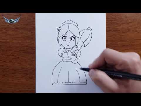 BRAWL STARS KARAKTER ÇİZİMİ - PİPER - KOLAY RESİM ÇİZME