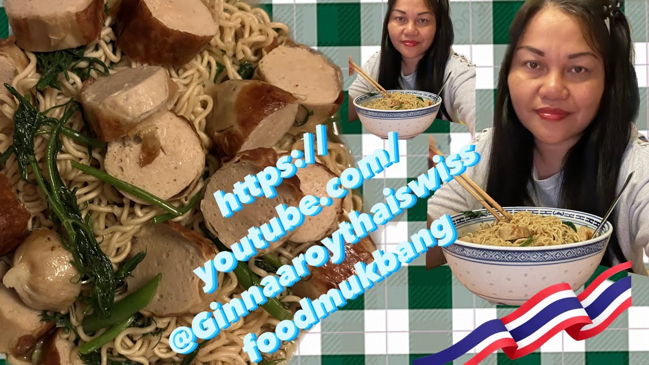 มาม่า ใส้กรอกทอด #กินน่าอร่อย #กินโชว์ #mukbang #thaifood # ...