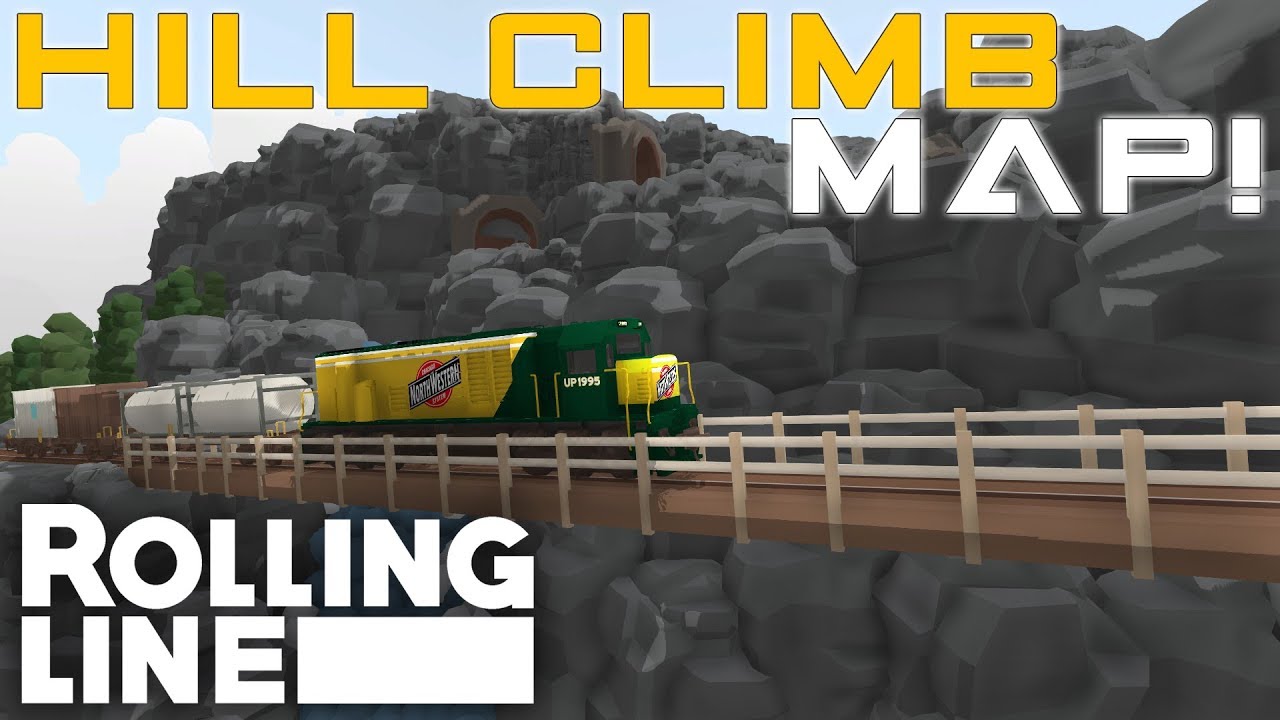 HILL CLIMB! - Rolling Line - VR Toy Train Simulator - YouTube