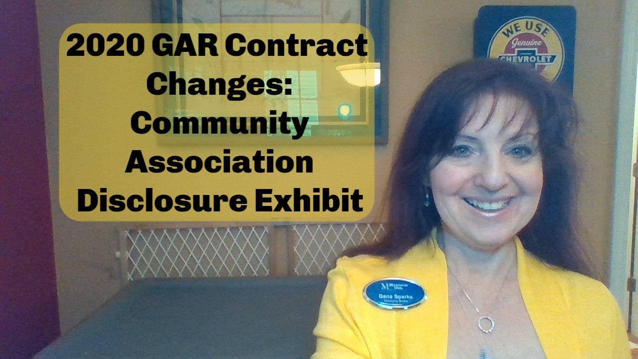 2020 GAR Contract Changes - F322 - Community Association Disclosure ...