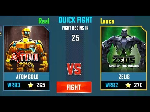 REAL STEEL WRB Atom Gold VS Zeus New Robots GOLD UPDATE (Живая сталь ...