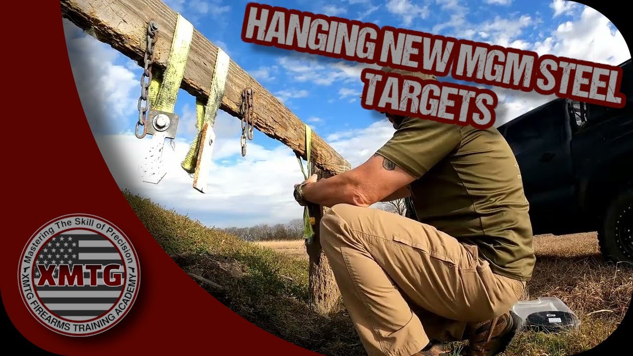 Hanging new MGM Steel Targets - YouTube