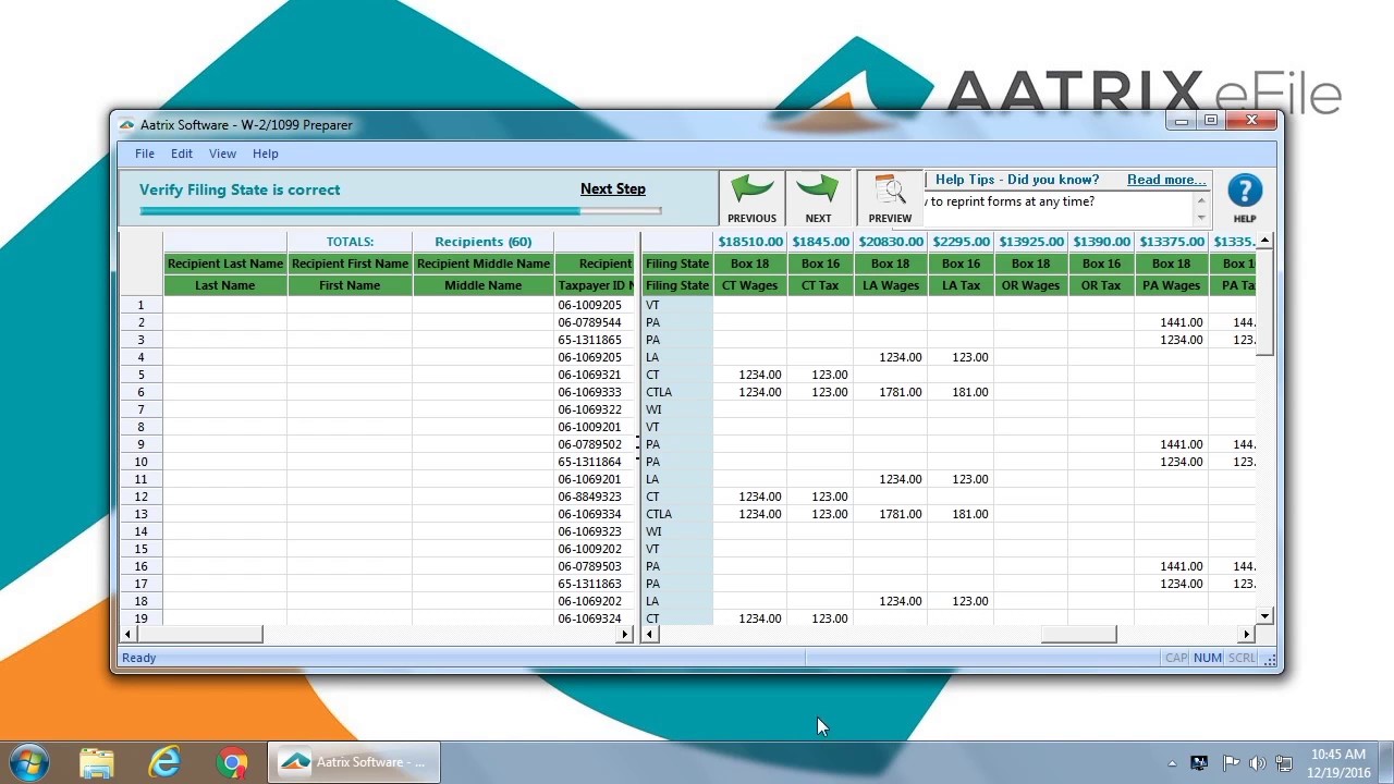 Aatrix COMPLETE 1099 eFiling Demo - YouTube