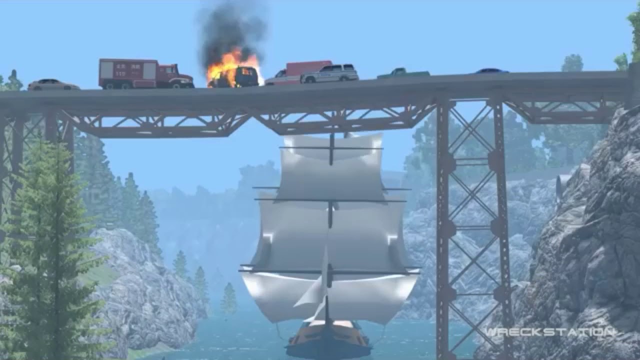 Destroying a bridge (bmg driving) - YouTube
