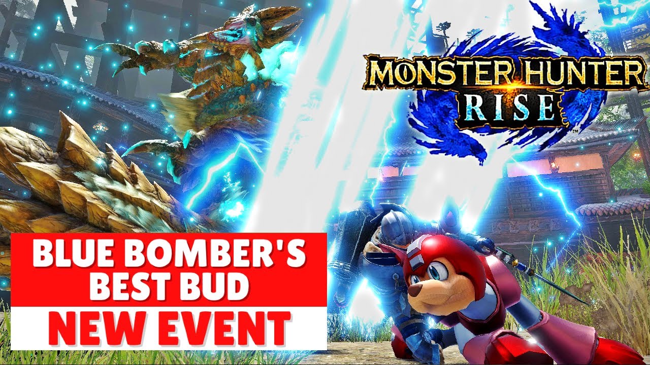 Monster Hunter Rise x Megaman NEW EVENT GAMEPLAY TRAILER RUSH PALAMUTE ...