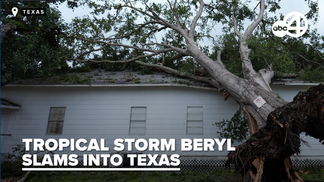 The damage Tropical Storm Beryl left in its wake in Texas - YouTube