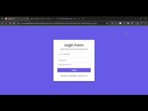 Login And Signup Form With Email Verification | Using PHP & MySQL - YouTube
