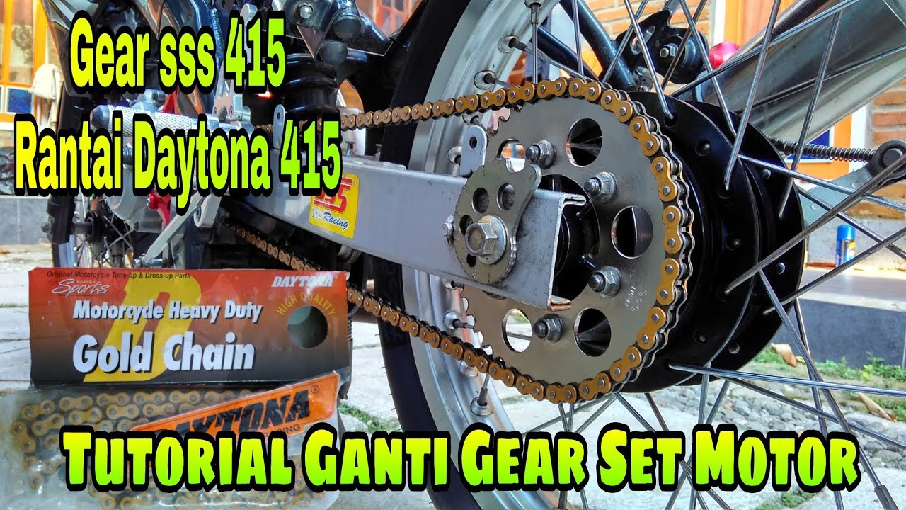 Tutorial Pasang Gear SSS Pakai Rantai Daytona Di Yamaha vixion - YouTube