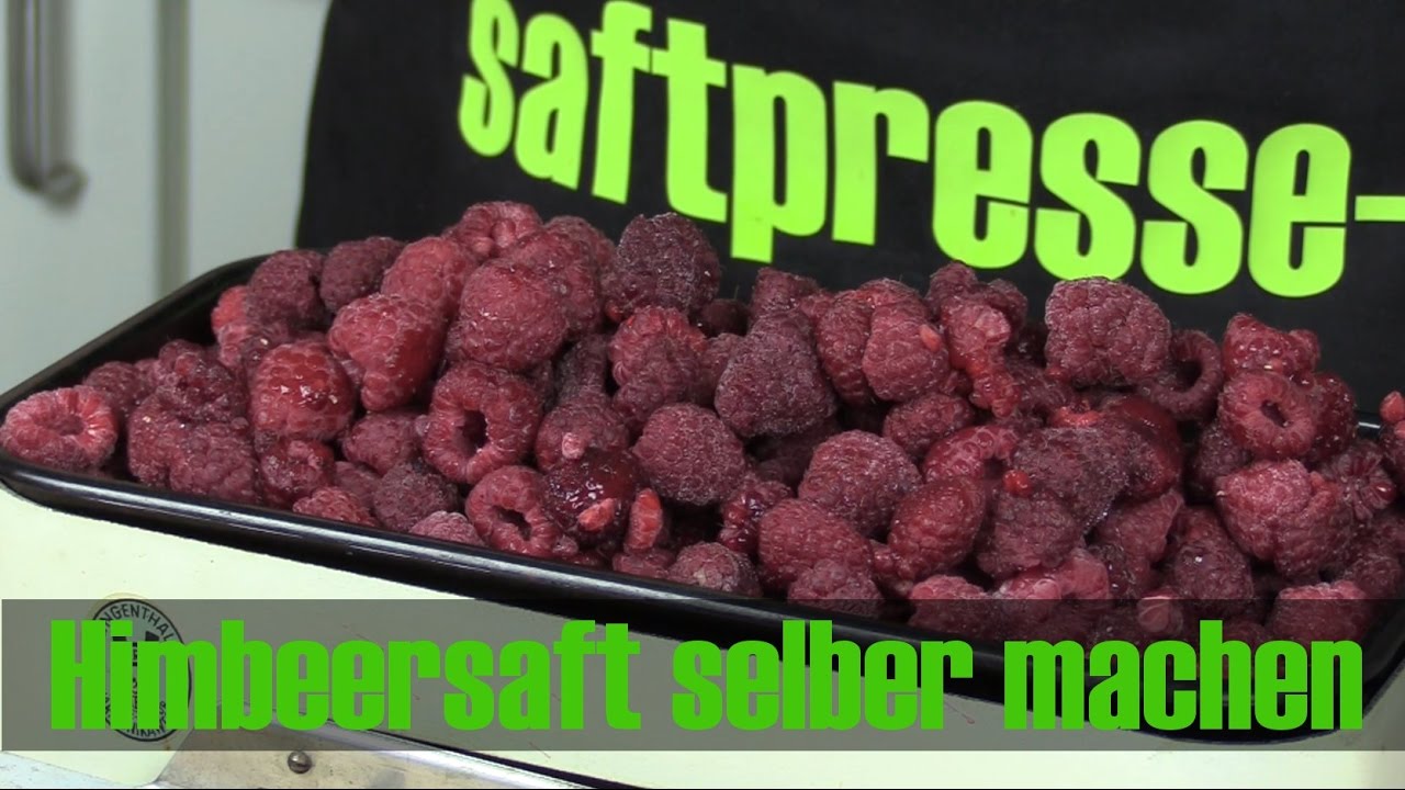 Himbeeren kalt entsaften - Himbeersaft selbst gemacht - YouTube