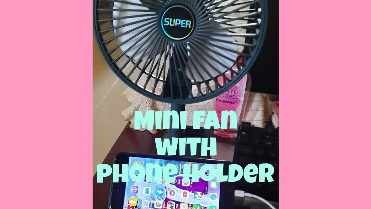 FOLDING STORAGE NET RED FAN #Minifan #phonestand #asmr - YouTube