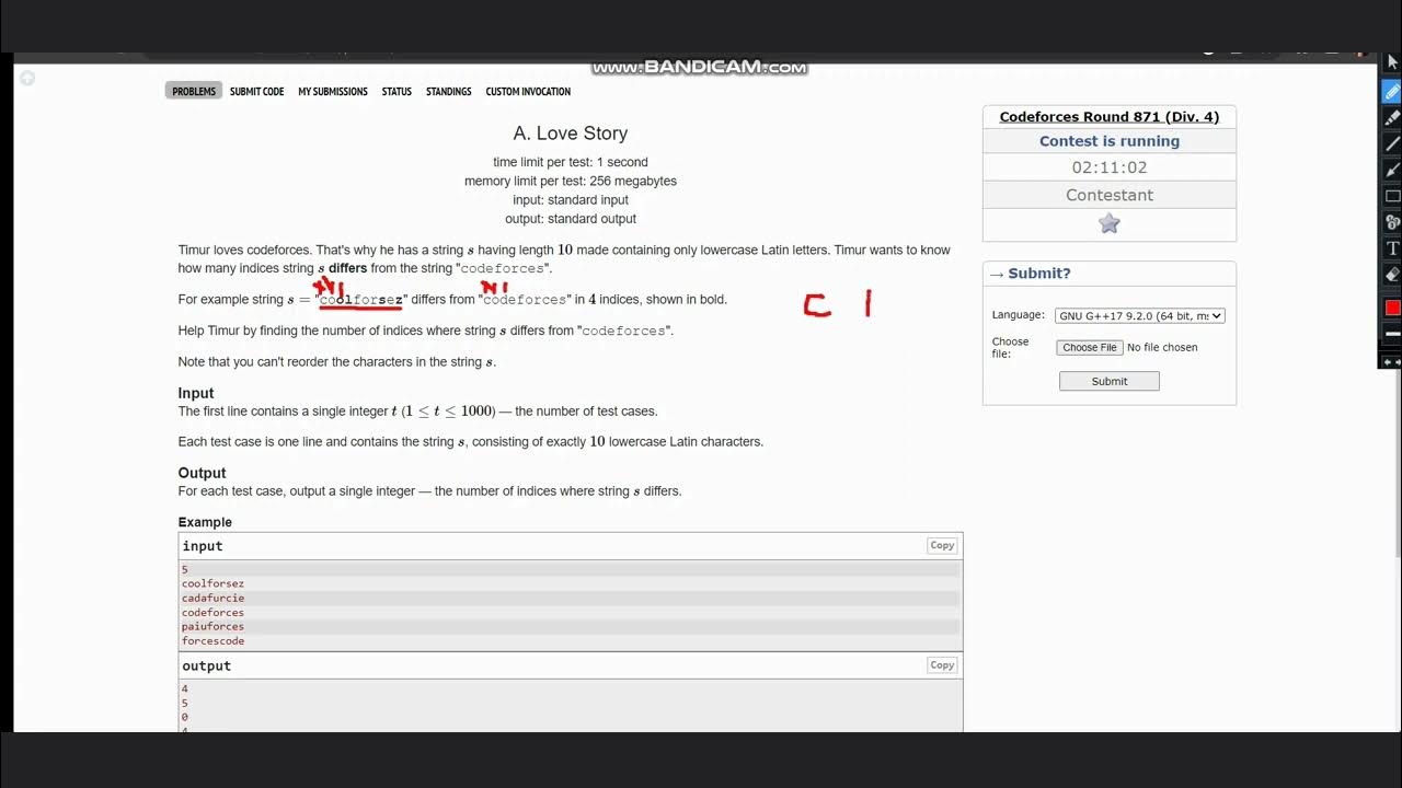 A. Love Story | Codeforces Round 871 Div-4 | Full solution - YouTube