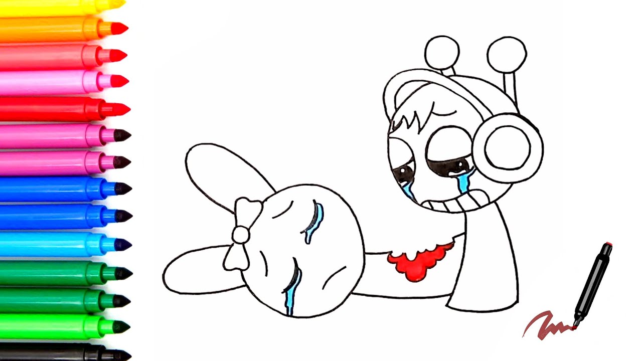 OREN And PINKI SPRUNKI INCREDIBOX | Coloring Page and Drawing - YouTube