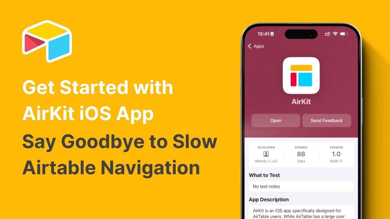 Get Started with AirKit iOS App - Say Goodbye to Slow Airtable Navigation - YouTube