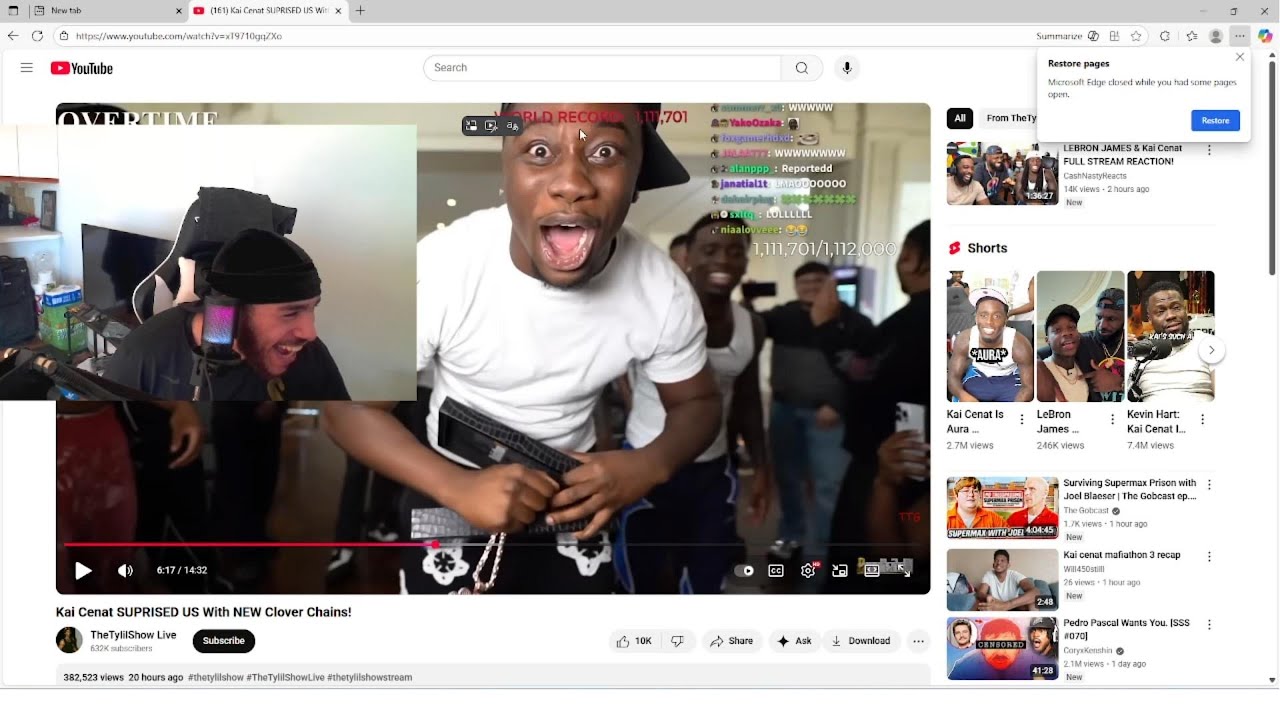 Kai Cenat Gifts The CLOVER BOYS Brand New Clover Chains REACTION ...