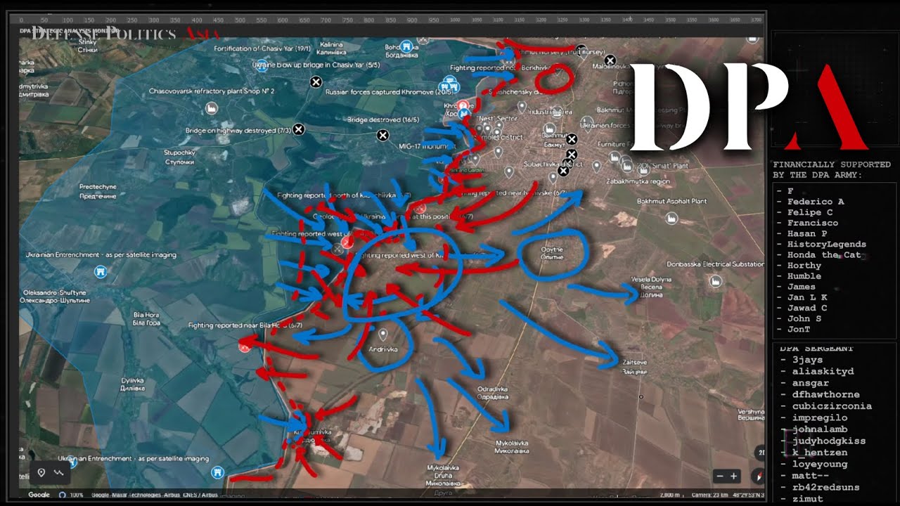 [ Bakhmut Front ] Ukraine breached Russia's defense line at ...