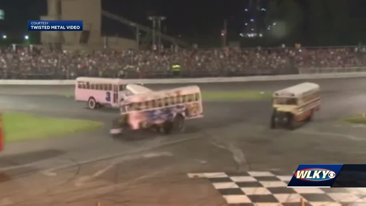 Sportsdrome Speedway to host school bus figure 8 race - YouTube
