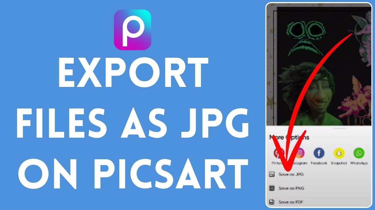 How to Export Files as JPG on Picsart 2024 | Convert Files to JPG ...