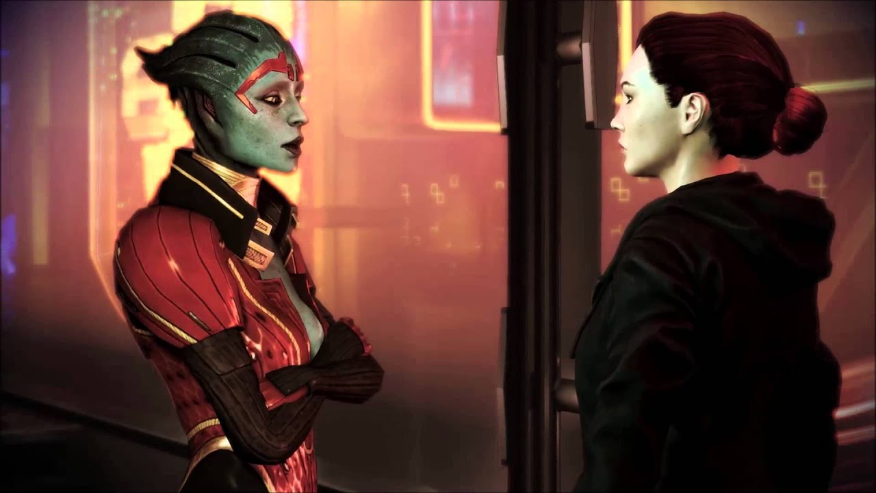 Mass Effect 3 - Citadel DLC: Hanging Out with Samara [FemShep | Paragon] - YouTube