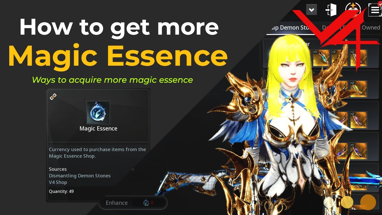 V4 Tutorial - How to get more Magic Essence - YouTube