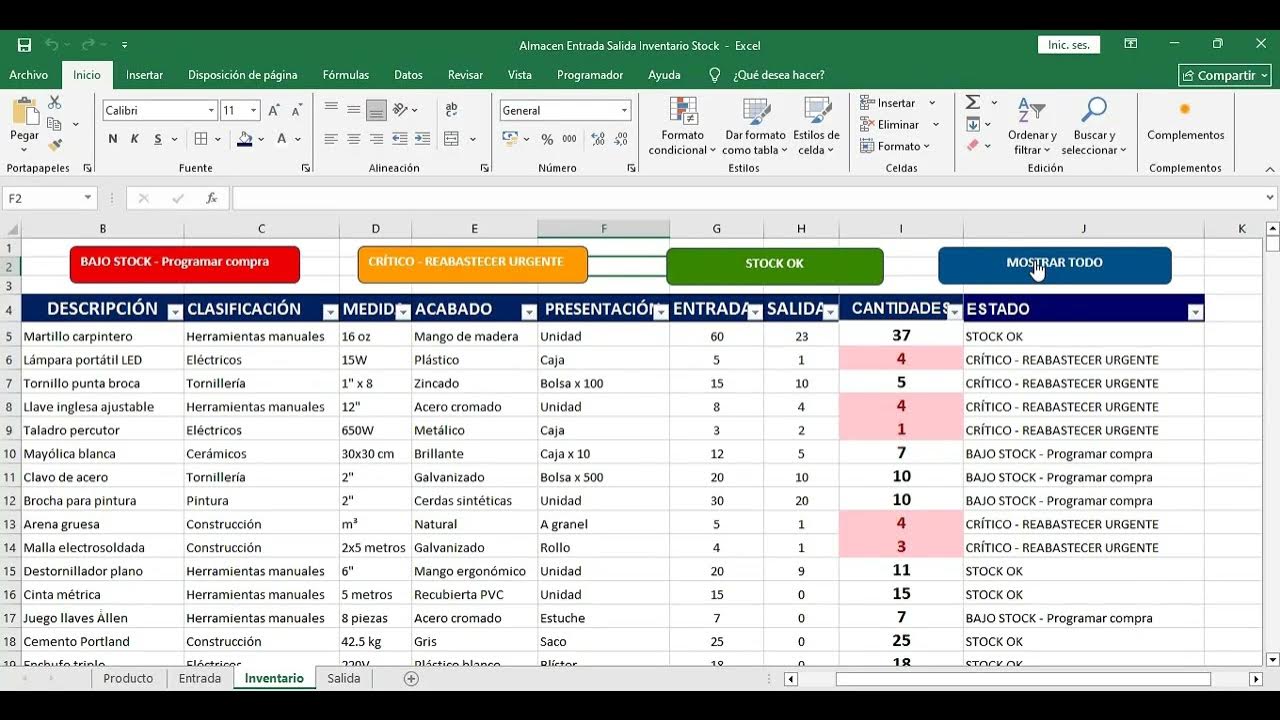ALMACEN INVENTARIO EXCEL MACRO VBA - YouTube