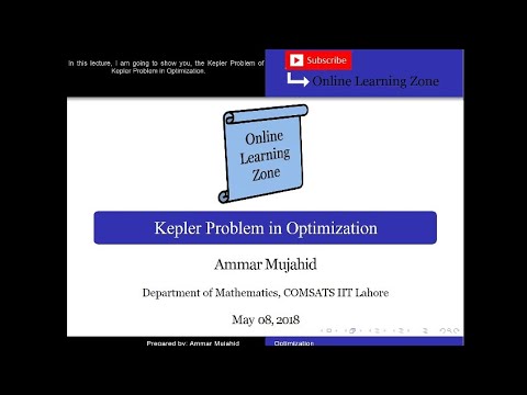 Kepler Problem in Optimization - YouTube