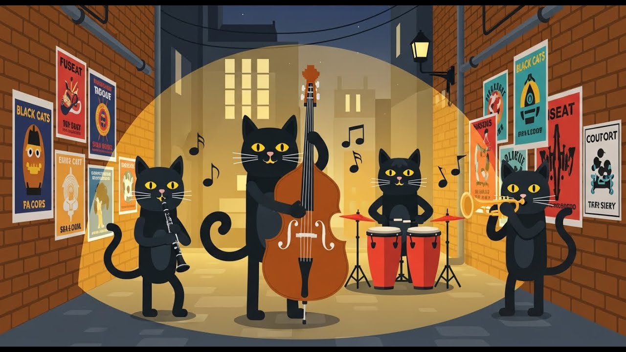 BLACK CATS Deep Bass Jazz Nights — The Most Relaxing Coffee-Free ...