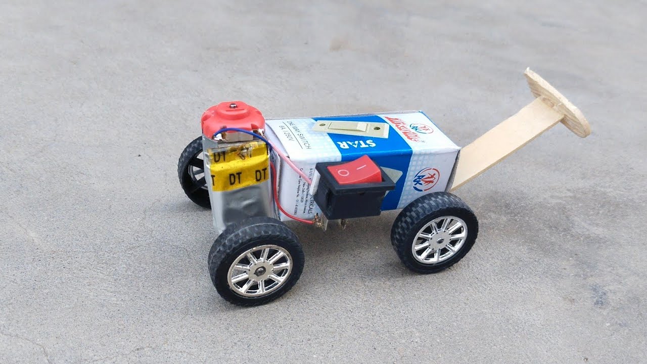 Haw to make amazing gadi. toy for kids with DC motor at home. - YouTube