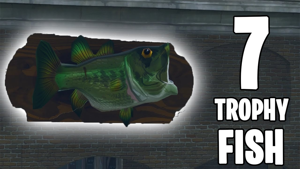 "Dance In Front Of Different Trophy Fish" ALL FORTNITE FISH TROPHY ...