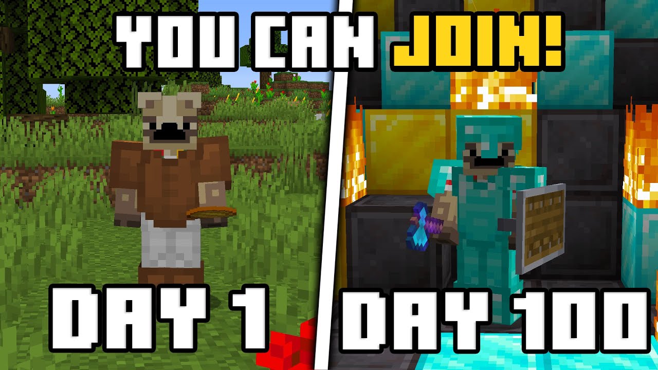 Join Minecraft 100 player Civilization Events (You Can join!) - YouTube