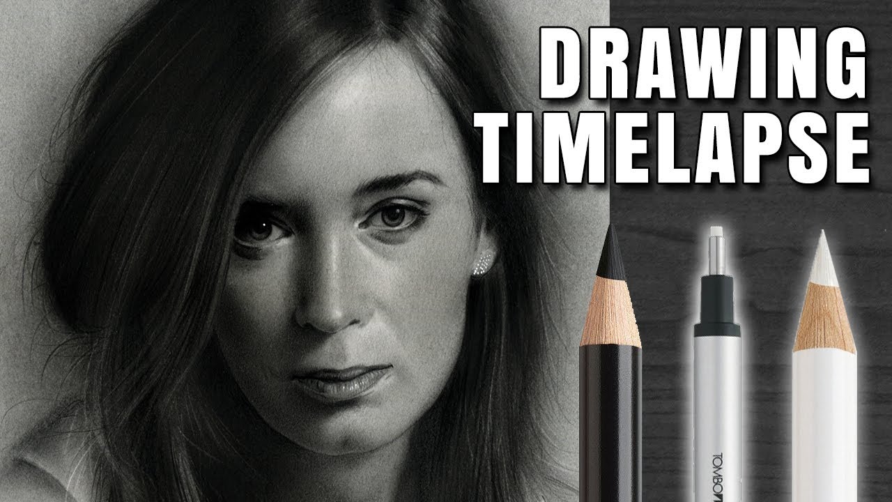 EMILY BLUNT | Realistic pencil drawing | ️ PENCIL TRIPS - YouTube