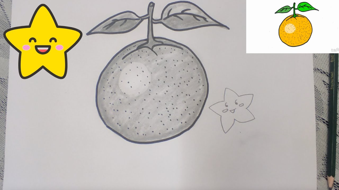 Easy Orange Drawing Tutorial for Beginners 🍊 | Step-by-Step Guide - YouTube