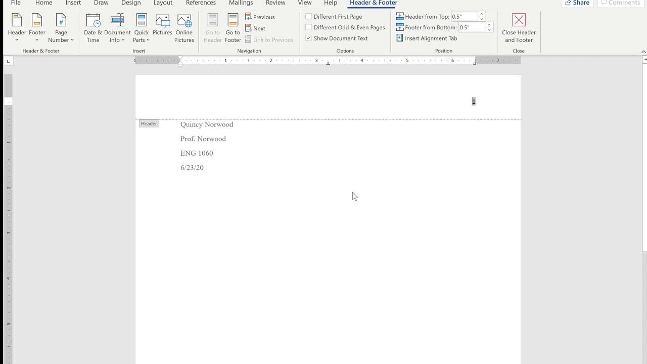 MLA Formatting Heading And Page Number YouTube mla-formatting-heading-and-page-number-youtube