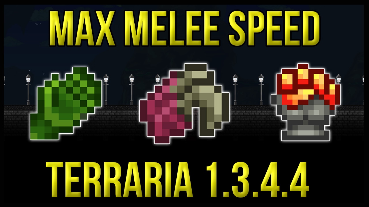 BROŃ MELEE NA INSANELY FAST SPEED?! | TERRARIA 1.3.4 MAX MELEE SPEED ...