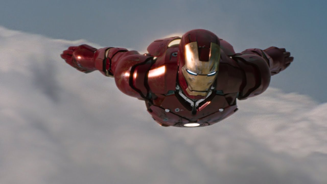 Tony Stark Mark III vs Air Force Flying Test Scene Part2 Iron Man 2008 ...